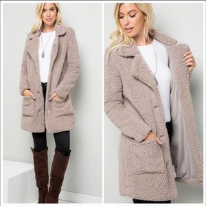 Jackets & Coats | Just In Grey Soft Plush Teddy Coat Jacket | Poshmark
